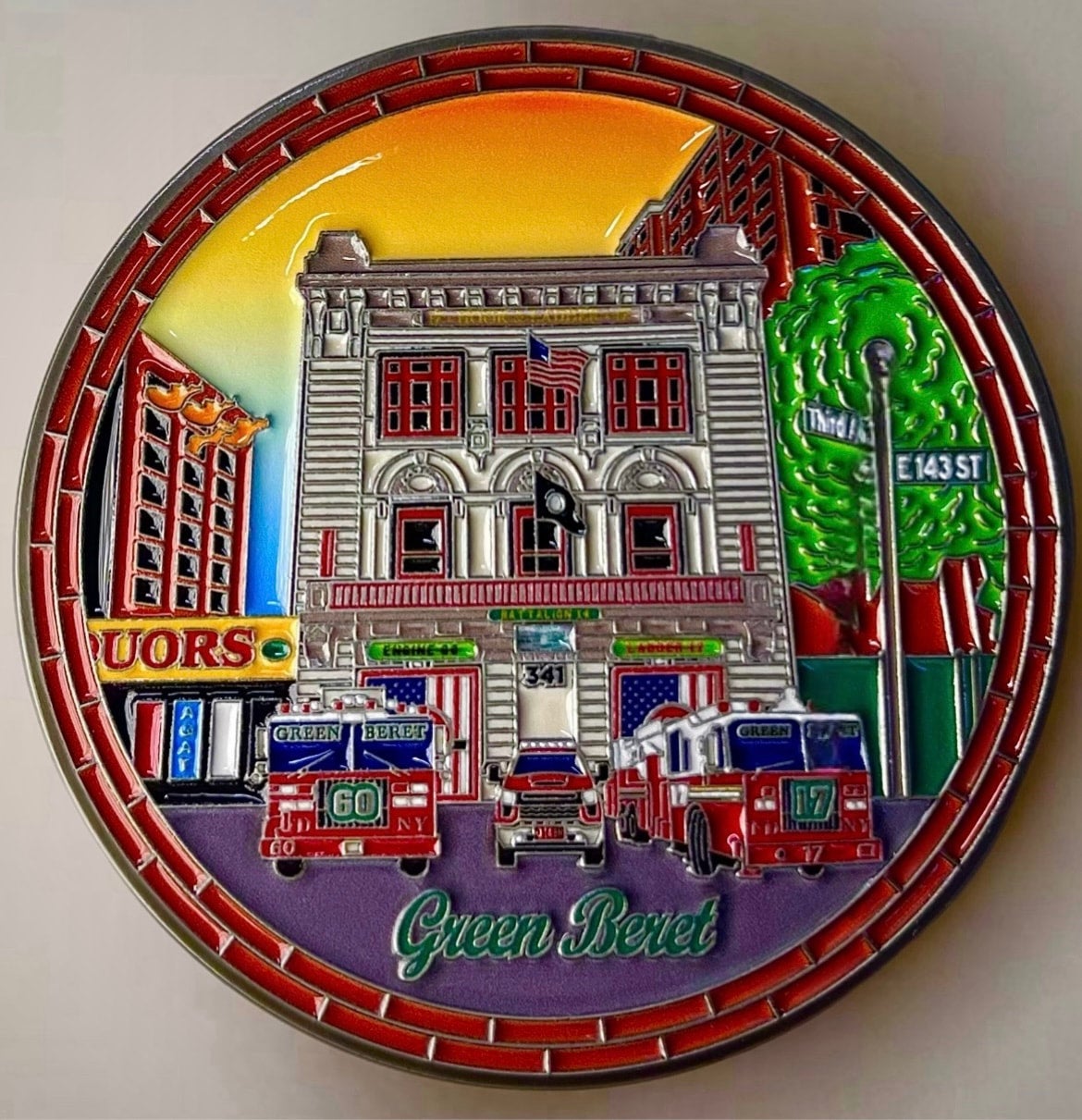 FDNY Green Beret Challenge Coin 2024 | FDNY Green Berets E60 L17 BN14